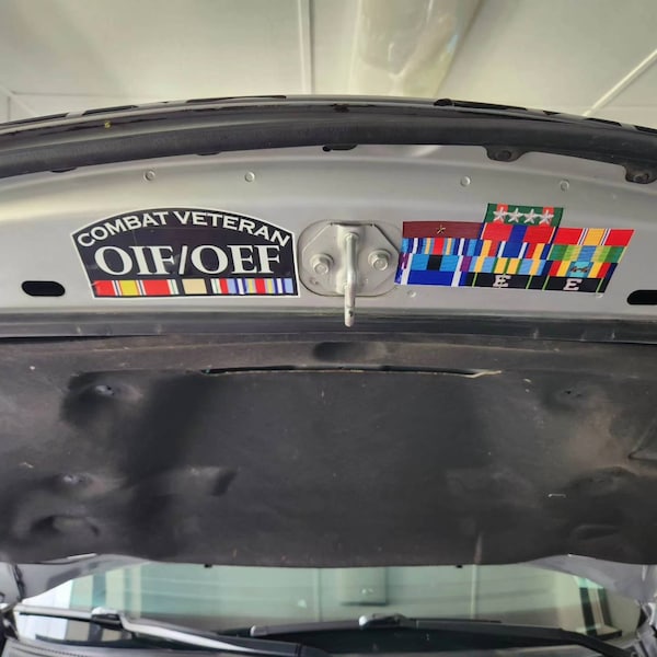 OIF/OEF Operation Iraqi Freedom Enduring Freedom Combat Veteran Die Cut ...