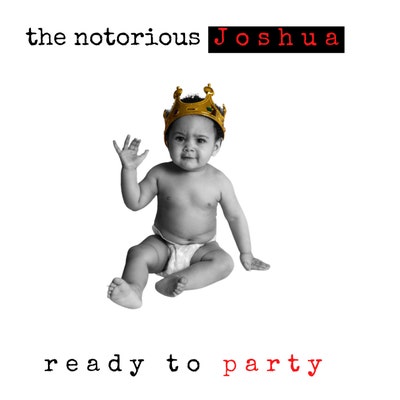 The Big ONE Birthday Notorious 1 Album Party Cover Editable Digital ...