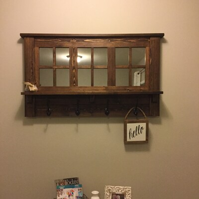 Coat Rack, Mirrored Coat Rack, Rustic Coat Rack, Entry Way Coat Rack ...