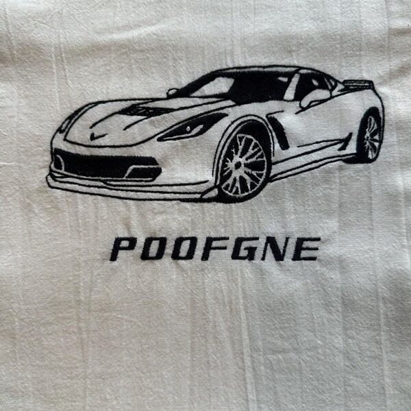 Corvette C7 Machine Embroidery Pattern Corvette Embroidery Design ...