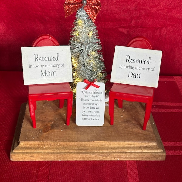 Christmas in Heaven Memorial, Rocking Chair Ornament, Empty Chair Loved ...