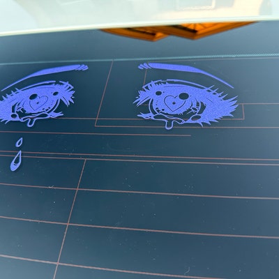Large Romantic Crying Anime Eyes Decal for Car or Laptop - Etsy