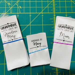 Satin Tag Set Clothing Tags Personalized Ribbon Labels - Etsy