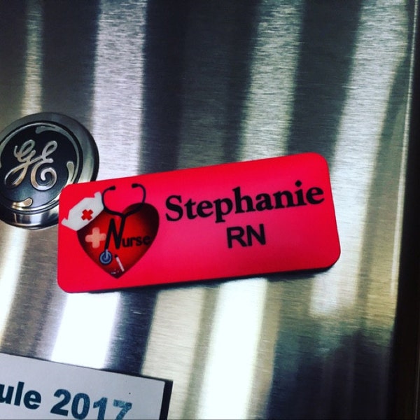 Healthcare Staff Name Badge, Name Tag, Personalized Custom ID Tag ...