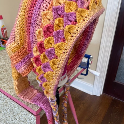 CROCHET Long Dragon Hood PATTERN, lauwis Elf Fae Pixie Hat Tutorial in ...