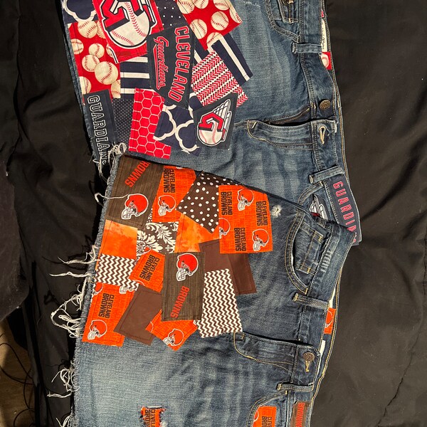 Ole Miss University of Mississippi Rebels Custom Patch Denim Skirt ...