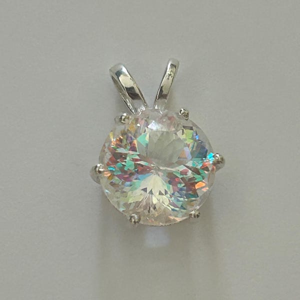 Magical Mystic Topaz Ring, Portuguese Cut, 8×8 MM 925 Sterling Silver ...