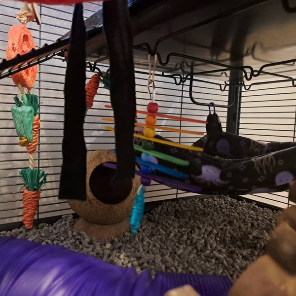 Large Chunky Wood Pet Perch for Cage, Pet Rat Toy Accessories, Rat ...