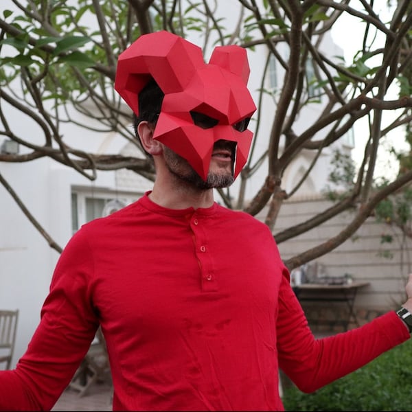 DEMON Mask - Perfect for Halloween! Make Your Own Devil Mask From Card ...