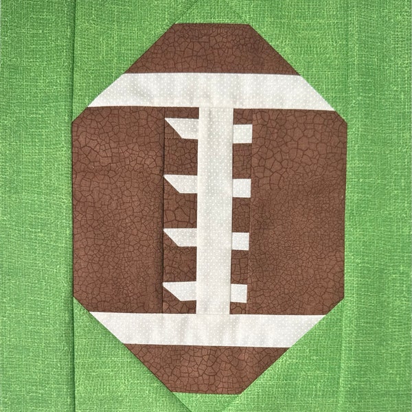 Football Sports Ball Quilt Block PDF Pattern-includes Instructions for ...