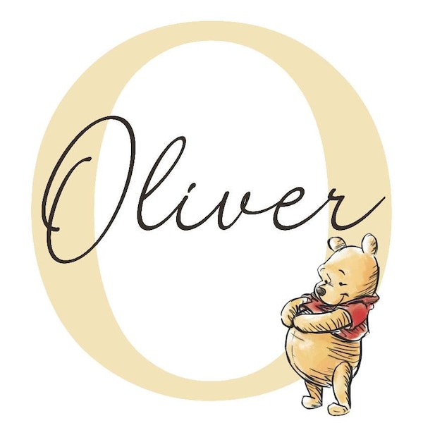 Winnie the Pooh Personalised Name Print | Winnie the Pooh Nursery | New ...