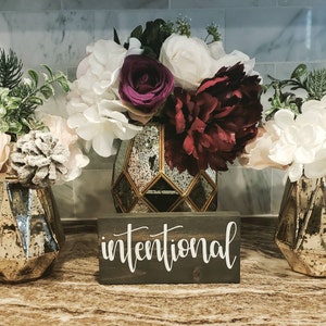 One Little Word // Custom Hand-lettered Wood Sign // Shelf | Etsy