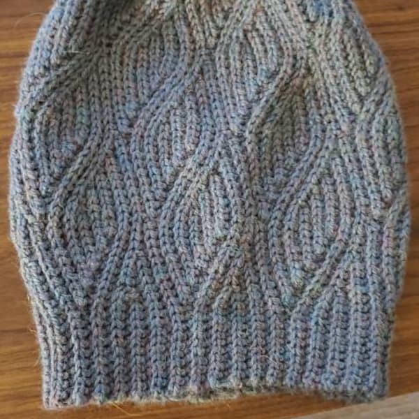 CROCHET PATTERN- GIANNA Knit-look Slouchy Cropped Beanie,hat ...