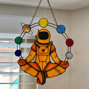 Corner Panel Yellow Sun Moon Suncatcher. Stain Glass Tiffany - Etsy