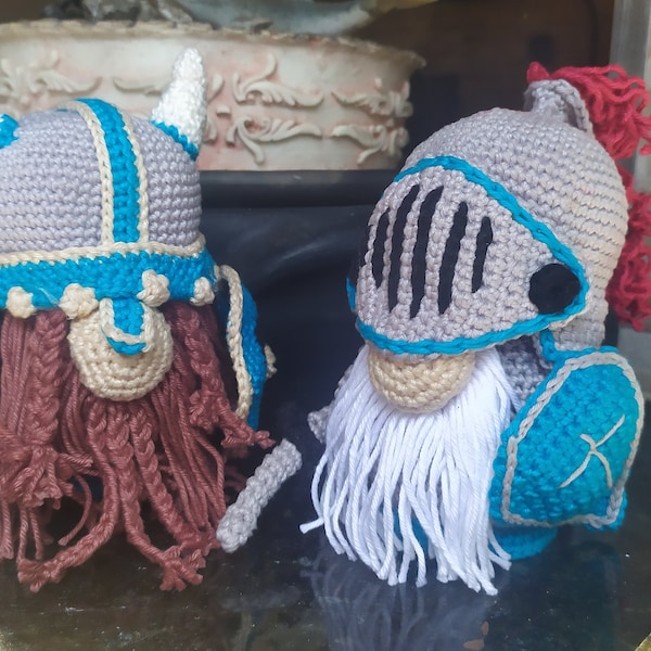 Crochet Viking Gnome Pattern PDF Crochet Knight Pattern Knight Helmet ...