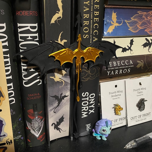 Fourth Wing Double Dragon BOOK INSERT | Book Mark | Book Accessory ...