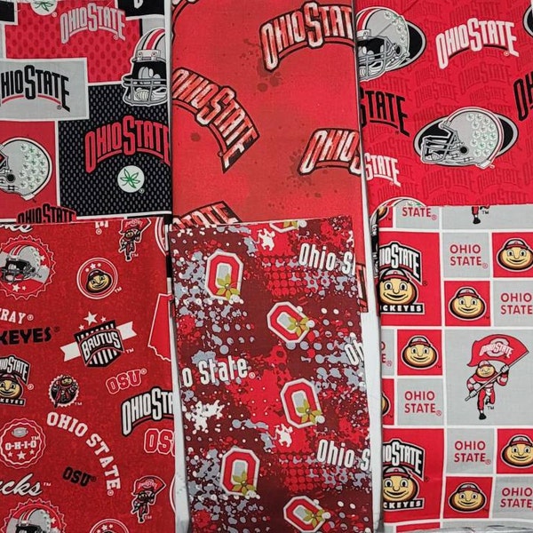 NCAA the Ohio State University Buckeyes Red & Black College Logo Cotton ...