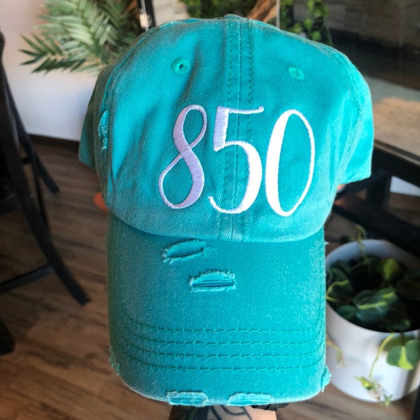 Custom Area Code Hat - Custom Zip Code Baseball Cap - Ponytail OR ...