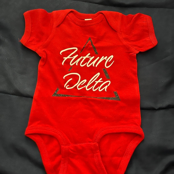 Future Delta Baby Girl Onesie: Handcrafted Sorority Gift - Etsy