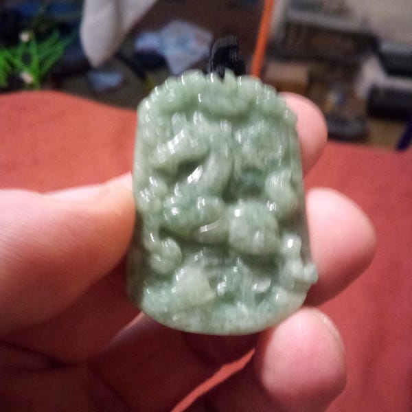 Real Green Jade Snake Necklace, Chinese Zodiac Year of Snake Charm ...