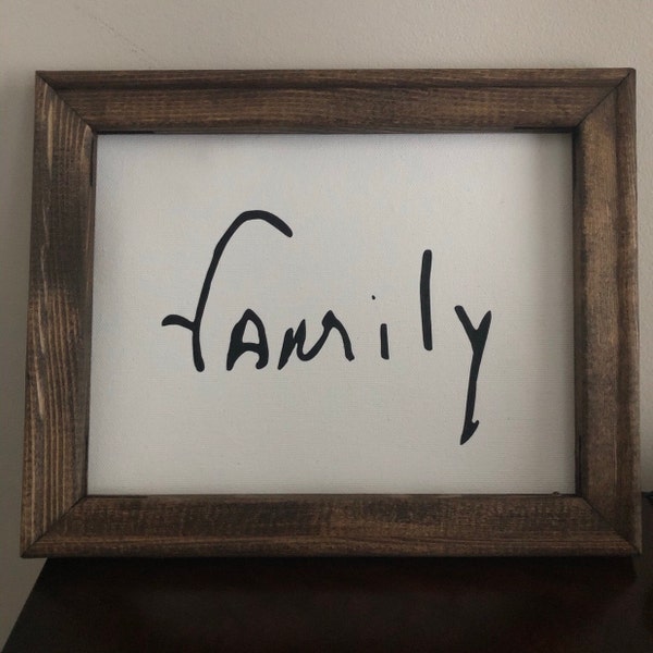 Original Handwriting Gift | Custom Handwriting Canvas Sign ...