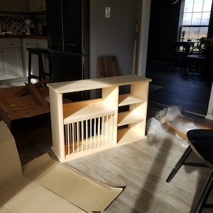 Triple Shelf Wood Plate Dish Rack Glasses Spices Organizer Kitchen ...