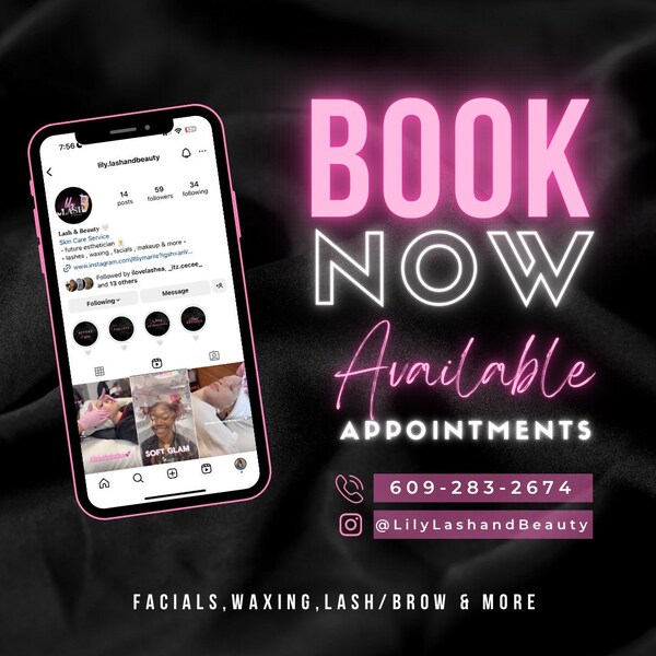Editable Book Now Flyer, DIY Appointments Available Template, Premade ...