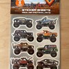 Monster Jam Sticker Sheets (pack of 8) – 8 Stickers per Sheet. Great as ...