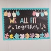 BULLETIN BOARD KIT We All Fit Together Puzzle Pieces Classroom Décor ...