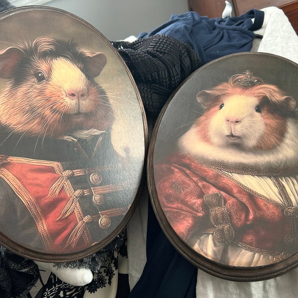 Guinea Pig Female Tiara Victorian Portrait - Vintage Style Animal ...