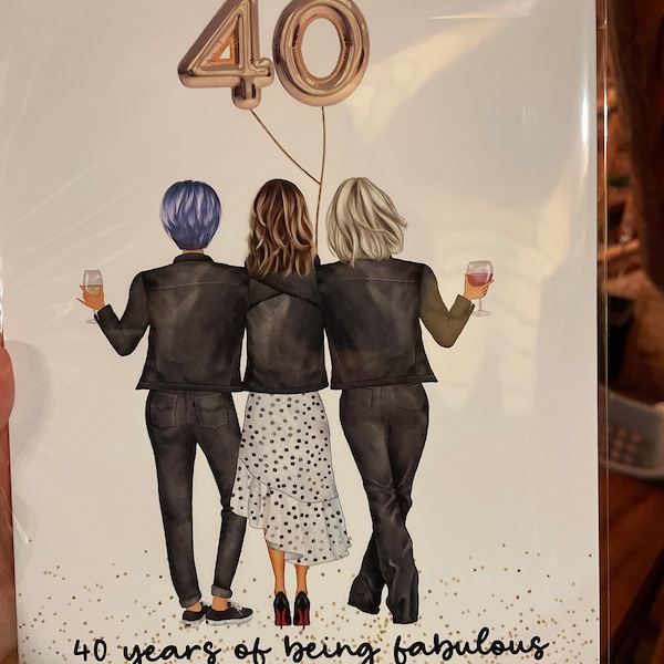 40th Birthday Best Friend, 40 Years of Being Fabulous, 40 Birthday Gift ...