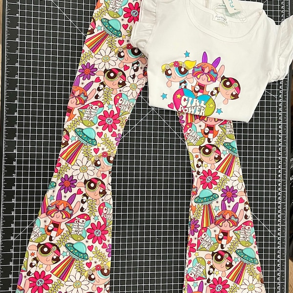 Flared Pants Pattern for Kids, Girl Flare Pant Pattern, Kids Flare ...