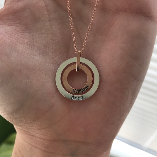 Family Generation Necklace • Family Circle Name Necklace • Custom ...