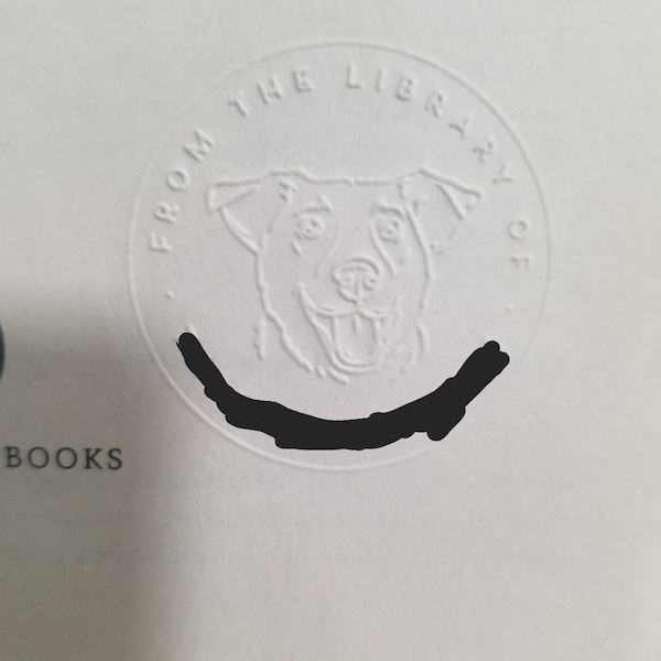 Library Embosser #47 - Custom Pet Illustration - Embossing, Book ...