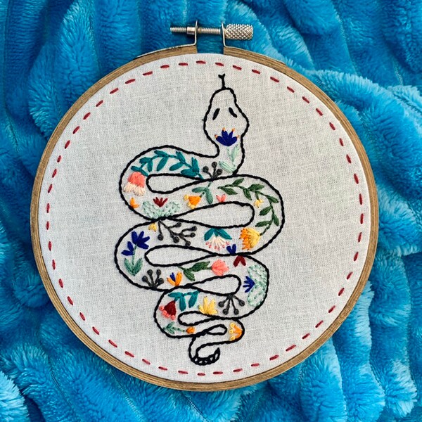 Snake Embroidery, PDF Digital Download Pattern - Etsy UK