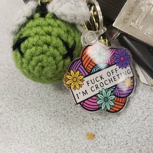 Funny Crochet Acrylic Keychains, Crocheter Joke Gift, Crochet Life ...