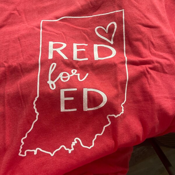 CUSTOMIZE Your State, Red for Ed T-shirt, I Wear Red for Ed Shirt ...