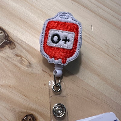 Blood Bank Key Chain,blood Bank Badge Reel, ABO Key Chain, Blood Type ...