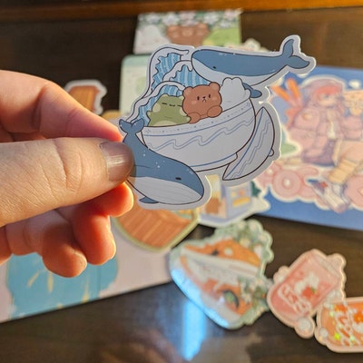 Capybara Bath Die Cut Sticker Capybara Matte Sticker Decor Journal ...