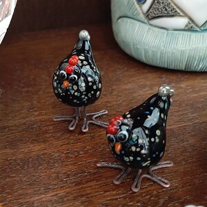 Glas Miniatuur Kippen Duo Verzamelobjecten Pasen Decoratie Miniatuur ...