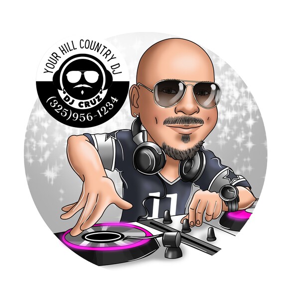 DJ Logo - Custom Portrait for Your Business Logo / Deejay Logo / Custom ...