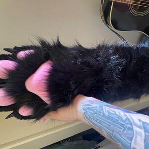 65cm Fursuit Paws Long Hand Arm Version Furry Gloves Animal Cosplay ...