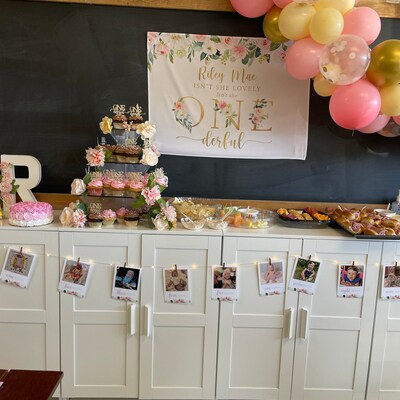 First Year Photos Banner Template, Printable Miss Onederful Monthly ...