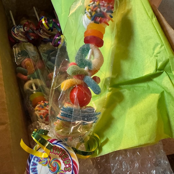 Large Quantity Super Mario Candy Kabobs With FREE Personalized Tags ...