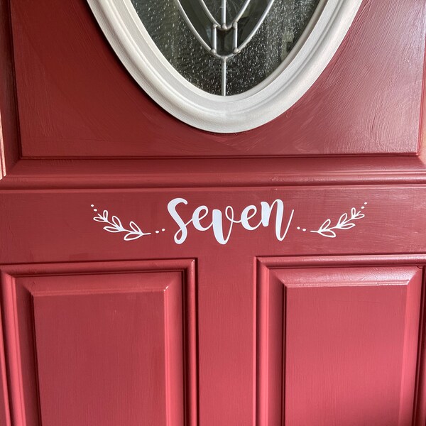 Home Address, Front Door, Front Door Decal, Home Address Decal, Address ...