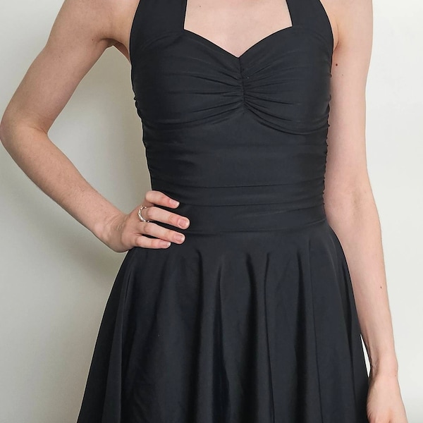 Helen Retro Two Piece Women's Bikini Swimsuit - High Waist Skirt and ...