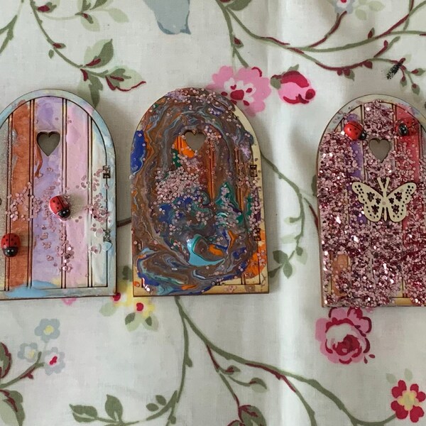 Wooden Fairy Door – Plain Heart Fairy Door Craft Shape. Pack of 10 Real ...