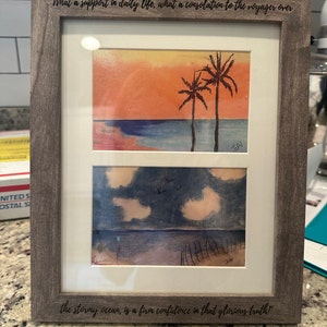 Personalized Shadow Box Natural Wood Grey Custom Add - Etsy