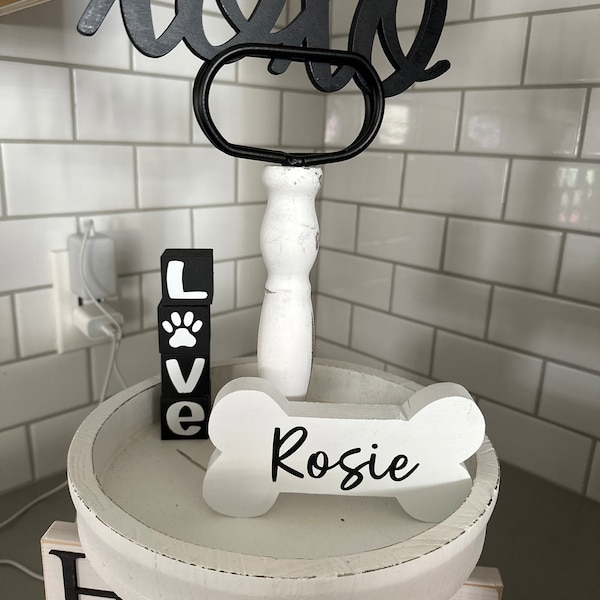Dog Tiered Tray Decor, Tiered Tray Decor Bundle, Personalized Dog Decor ...
