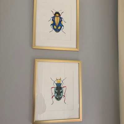 Blue Watercolor Bug Art Print. Boys Room Decor. Colorful Bug Art Print ...